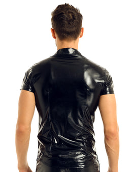 Men's Leather Metallic Club Top – skyjackerz