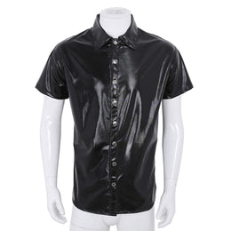 Men's Leather Metallic Club Top – skyjackerz