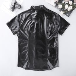 Men's Leather Metallic Club Top – skyjackerz