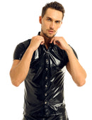 Men's Leather Metallic Club Top – skyjackerz